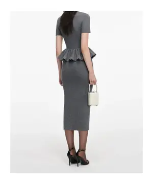 SELF-PORTRAIT Peplum Midi Dress