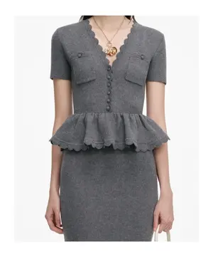 SELF-PORTRAIT Peplum Midi Dress
