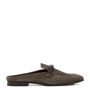Brunello Cucinelli Beaded Embellished Suede Mules