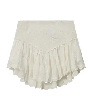 Isabel Marant Étoile Zoelia Embroidered Ruffle Shorts - White