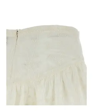 Isabel Marant Étoile Zoelia Embroidered Ruffle Shorts - White