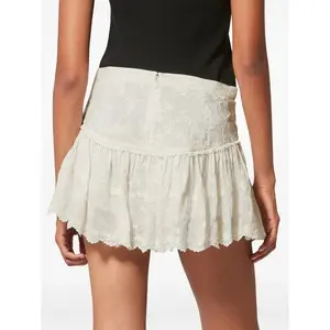 Isabel Marant Étoile Zoelia Embroidered Ruffle Shorts - White