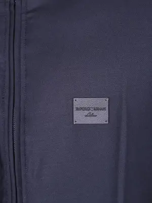 Emporio Armani Logo Detail Zip-up Down Jacket
