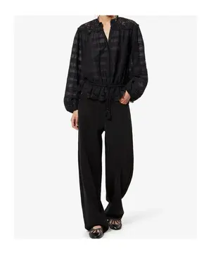 Isabel Marant Étoile Polly Floral Lace Blouse - Black