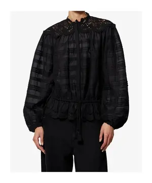 Isabel Marant Étoile Polly Floral Lace Blouse - Black