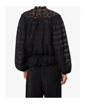 Isabel Marant Étoile Polly Floral Lace Blouse - Black