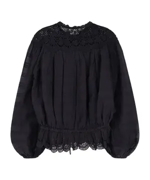 Isabel Marant Étoile Cropped Quilted Blouse - Black