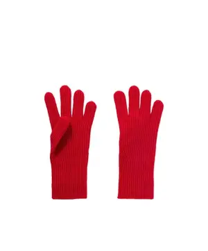 TOTEME Knitted Cashmere Gloves - Red