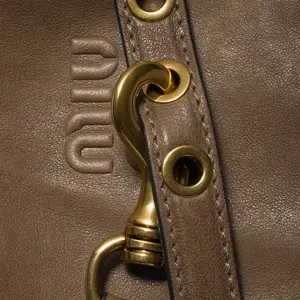 Miu Miu Aventure Nappa Leather Bucket Bag - Green