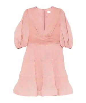 Zimmermann Pleated Layered Mini Dress - Pink