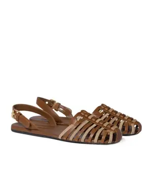 Miu Miu Woven Flat Sandals