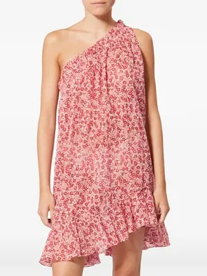Isabel Marant Étoile Floral One-shoulder Ruffled Dress