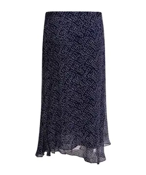 Isabel Marant Étoile Lycia Asymmetric Patterned Midi Skirt - Black