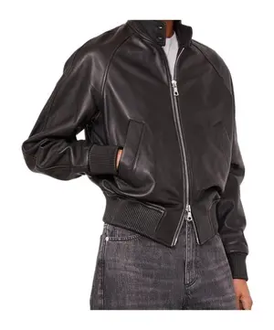 Officine Générale Dorina Leather Bomber Jacket