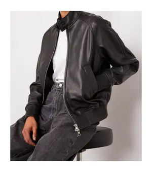 Officine Générale Dorina Leather Bomber Jacket