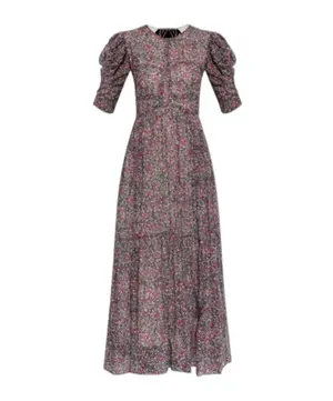 Isabel Marant Étoile Floral Print Midi Dress - Gray