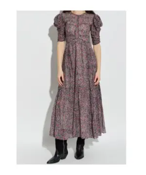 Isabel Marant Étoile Floral Print Midi Dress - Gray