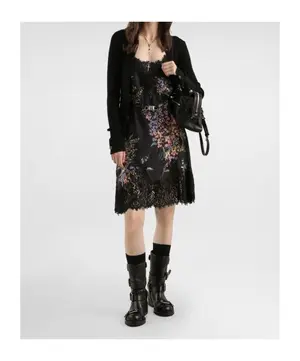 Dolce & Gabbana Floral Lace Trim Slip Dress