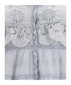 Isabel Marant Étoile Paule Floral Lace Maxi Dress - Light Blue