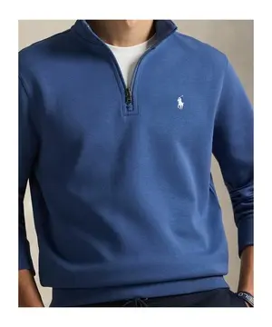 Polo Ralph Lauren Half-zip Sweatshirt With Iconic Pony Motif - Blue