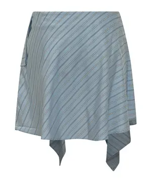 IRO PARIS Utalia Asymmetric Striped Skirt - Blue