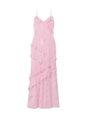 LoveShackFancy Rialto Lace Maxi Dress - Pink