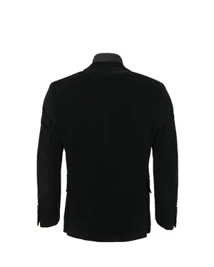 Karl Lagerfeld Single-breasted Zipper Suit Jacket - Black