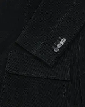 Karl Lagerfeld Single-breasted Zipper Suit Jacket - Black