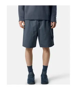 Stone Island Logo Patch Buttoned Shorts