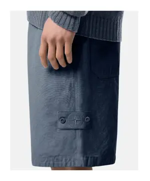 Stone Island Logo Patch Buttoned Shorts
