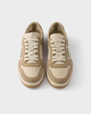 Prada Downtown Lace-up Sneakers - Desert