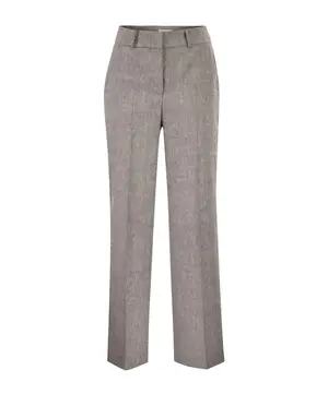 Peserico Straight-leg Tailored Trousers - Gray