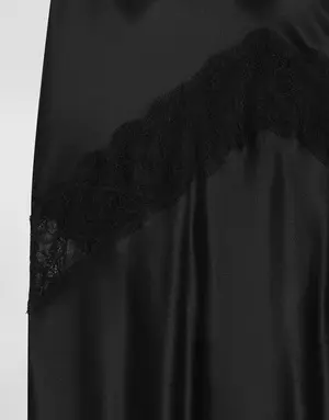 Dolce & Gabbana Lace Trim Midi Skirt