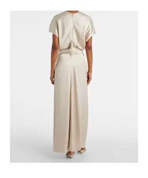 TOTEME Short Sleeve Gathered Maxi Dress