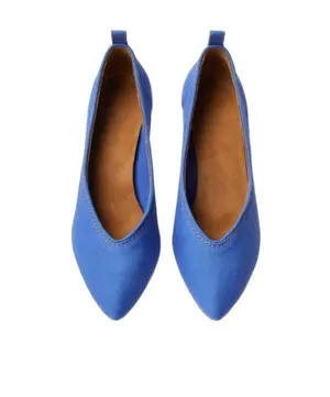 Versace Tina Denim Pointed Pumps - Blue