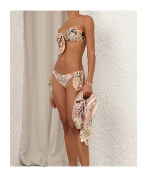 Zimmermann Daylight Tie Bikini Top - Patch Multi