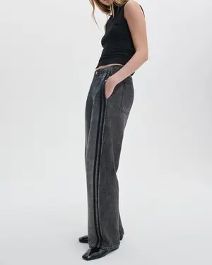 Rag & Bone Relaxed Jeans-effect Pants - Washed Black