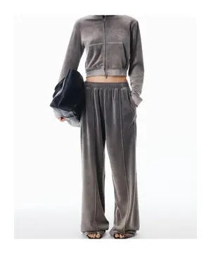 Alexander Wang Terry Oversized Belted Sweatpants - Black
