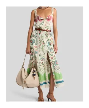 Etro Floral Panel Midi Dress