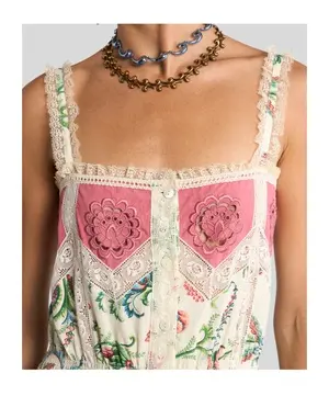 Etro Floral Panel Midi Dress