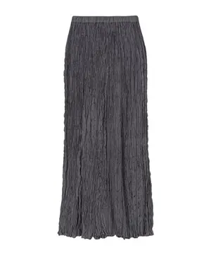 ALYSI Crinkled Maxi Skirt - Grey