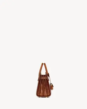 Saint Laurent Sac De Jour Embossed Tote Bag - Brown