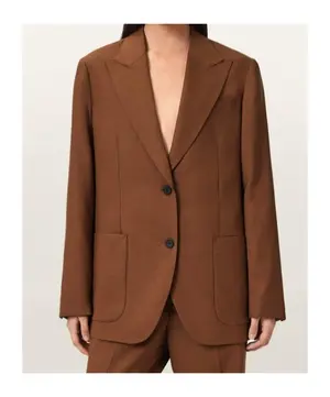 ALLSAINTS Beck Single-breasted Blazer With Notched Lapel - Conac Brown