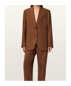 ALLSAINTS Beck Single-breasted Blazer With Notched Lapel - Conac Brown