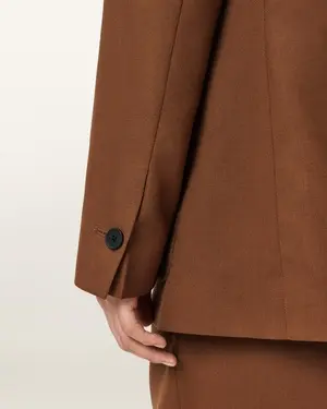 ALLSAINTS Beck Single-breasted Blazer With Notched Lapel - Conac Brown