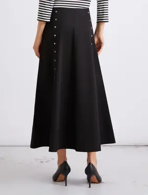 Marella Flared Skirt With Eyelet Detail