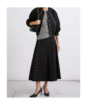 Marella Flared Skirt With Eyelet Detail