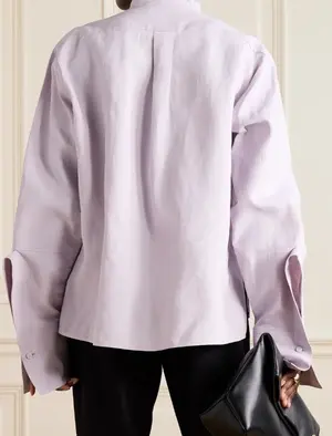 JIL SANDER Paneled Linen Shirt