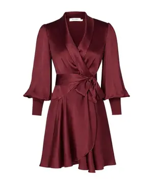 Zimmermann Wrap Mini Dress - Red