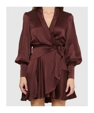 Zimmermann Wrap Mini Dress - Red
